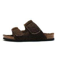 China New arrival summer ladies winter home shoes faux fur slides women fluffy bedroom slippers women solid color sandals for sale
