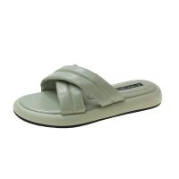China Korean version 2022 summer fashion cross sandals fairy style casual flat heels for women slippers outside home slippers indoor for sale