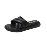 China Korean version 2022 summer fashion cross sandals fairy style casual flat heels for women slippers outside home slippers indoor for sale