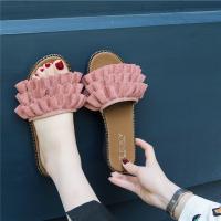 China Simple Round Head  Beach Shoes Solid Color Lace Women Flat  Beach Shoes for sale