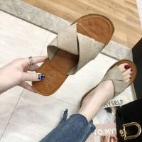 China Women Summer Beach Shoes  Casual Flat Bottom Rubber Outsole Material for sale