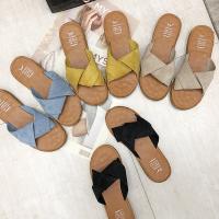 China Women Summer Beach Shoes  Casual Flat Bottom Rubber Outsole Material for sale