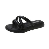 China Flat Bottom Summer Beach Shoes Non Slip Cross Strap Women Casual for sale