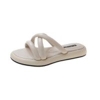 China Flat Bottom Summer Beach Shoes Non Slip Cross Strap Women Casual for sale