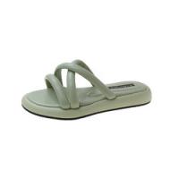China Flat Bottom Summer Beach Shoes Non Slip Cross Strap Women Casual for sale