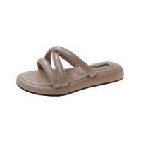 China Flat Bottom Summer Beach Shoes Non Slip Cross Strap Women Casual for sale