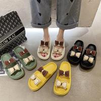 China Bowknot Upper Beach Shoes Women  Thick Bottom Non Slip  Beach Shoes for sale