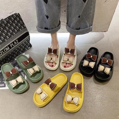 China Bowknot Upper Beach Shoes Women  Thick Bottom Non Slip  Beach Shoes for sale
