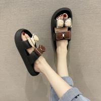 China Bowknot Upper Beach Shoes Women  Thick Bottom Non Slip  Beach Shoes for sale