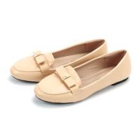 China Stylish Ladies  Comfortable Solid Color Flat Sweet PU Casual Shoes for sale