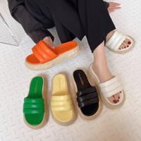 China Simple Style Summer Beach Shoes Cross Strap Thick Bottom Non Slip for sale