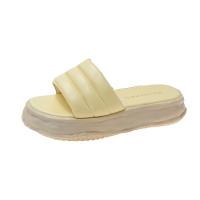China Simple Style Summer Beach Shoes Cross Strap Thick Bottom Non Slip for sale