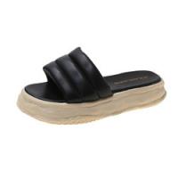 China Simple Style Summer Beach Shoes Cross Strap Thick Bottom Non Slip for sale