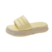 China Simple Style Summer Beach Shoes Cross Strap Thick Bottom Non Slip for sale