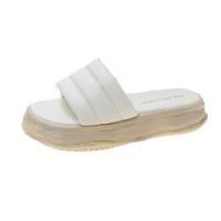 China Simple Style Summer Beach Shoes Cross Strap Thick Bottom Non Slip for sale