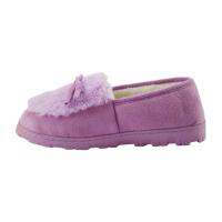 China Winter women Warm Faux Fur Lined purple Suede loafers Breathable House outdoor lofer shoes for sale