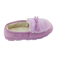 China Winter women Warm Faux Fur Lined purple Suede loafers Breathable House outdoor lofer shoes for sale