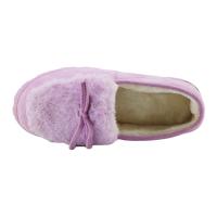 China Winter women Warm Faux Fur Lined purple Suede loafers Breathable House outdoor lofer shoes for sale