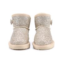 China Flat  Cute Children Snow Boots Bling Sequin  Thicken Warm Faux Fur for sale
