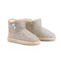 China Flat  Cute Children Snow Boots Bling Sequin  Thicken Warm Faux Fur for sale