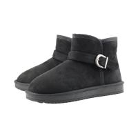 China Women Classic Warm Fur Boots Fashion Flat Heels  Solid Pattern for sale