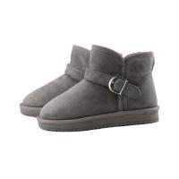 China Women Classic Warm Fur Boots Fashion Flat Heels  Solid Pattern for sale