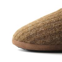 China Soft Rubber Sole Women Winter Snow Boots Round Flat Solid Pattern for sale