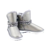 China Fashionable Women Winter Snow Boots Warm Genuine Leather  Flat for sale