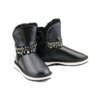 China Fashionable Women Winter Snow Boots Warm Genuine Leather  Flat for sale
