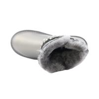 China Fashionable Women Winter Snow Boots Warm Genuine Leather  Flat for sale