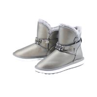 China Fashionable Women Winter Snow Boots Warm Genuine Leather  Flat for sale