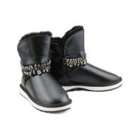 China Fashionable Women Winter Snow Boots Warm Genuine Leather  Flat for sale