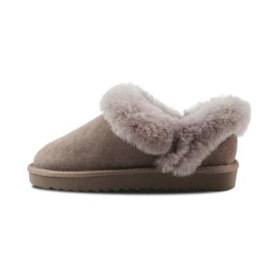 China women winter cow suede Flat heel short wool  non-slip snow boots platform boots for sale