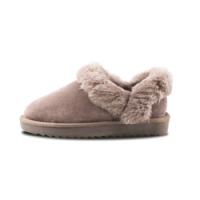 China women winter cow suede Flat heel short wool  non-slip snow boots platform boots for sale