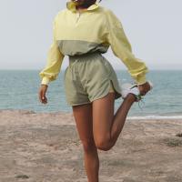 China Wholesale Ladies Jogger Suit zipper Long Sleeves Pullover Women sportswear Plus Size casual shorts set Factory Hot Selling for sale