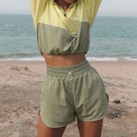 China Wholesale Ladies Jogger Suit zipper Long Sleeves Pullover Women sportswear Plus Size casual shorts set Factory Hot Selling for sale