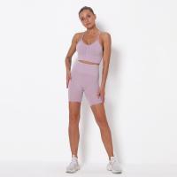 China New fashion women seamless yoga leggings collocation sports bra 2-piece wholesale customization gym wear for sale