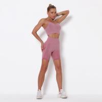 China New fashion women seamless yoga leggings collocation sports bra 2-piece wholesale customization gym wear for sale