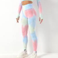 China 2022 new custom loungewear summer tie dye women sport bra and joggers leggings two-piece training Wear for sale