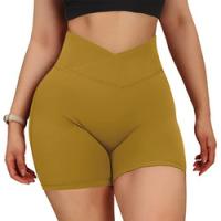China Wholesale Summer Workout Tights Cross Waist running fitness Hip Lift pants women gym shorts 2022 Yoga Leggings for sale