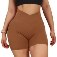 China Wholesale Summer Workout Tights Cross Waist running fitness Hip Lift pants women gym shorts 2022 Yoga Leggings for sale