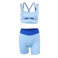 China 2022 new solid color fashion trend sports hollow out vest tight trousers women tracksuits 2 piece set Fitness Yoga Wear for sale