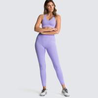 China Hot selling seamless yoga clothing set lift hip running fitness backless sports bra high waist pants tight women sportswear for sale