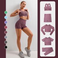 China Explosive seamless breathable tight yoga set quick-drying bra fitness running gym wear sports women's pants trousers for sale
