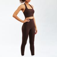China For Women Yoga tree-piece halter neck crop top and long sleeve jacket and Running Leggings High Quality Women's sportswear for sale