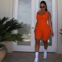China Gym Fitness Sets lady Breathable Short Yoga Suit solid color Work out Clothing fashion Yoga sexy Jumpsuit women bodysuit for sale