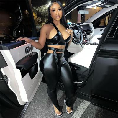 China 2022 summer new Arrival Custom women yoga Bras and Yoga Open fork Leggings Women Workout tracksuits Gym Fitness Sets crop top for sale
