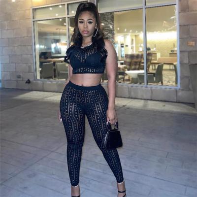 China Wholesale Custom sexy Style Tight short vest Hole  Fitness two-piece Outfit  women Sport Yoga Training Wear for sale