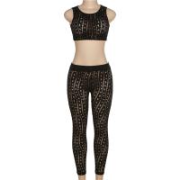 China Wholesale Custom sexy Style Tight short vest Hole  Fitness two-piece Outfit  women Sport Yoga Training Wear for sale