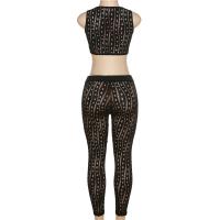 China Wholesale Custom sexy Style Tight short vest Hole  Fitness two-piece Outfit  women Sport Yoga Training Wear for sale